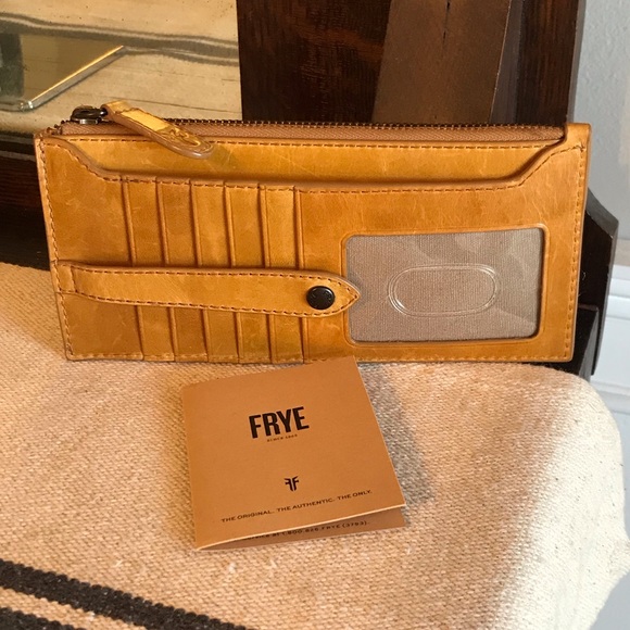 Frye | Bags | Nwot Frye Melissa Leather Snap Card Wallet Canyon Retail ...